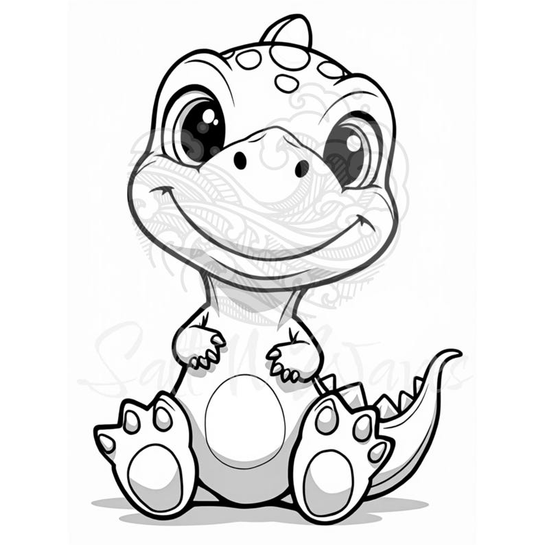 Dinosaur Coloring Pages Book 7, Whimsical Creatures, Kids Activity (PDF ...