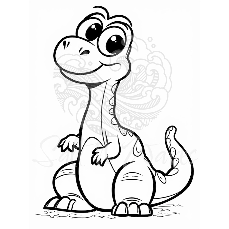 Dinosaur Coloring Pages Book 7, Whimsical Creatures, Kids Activity (PDF ...