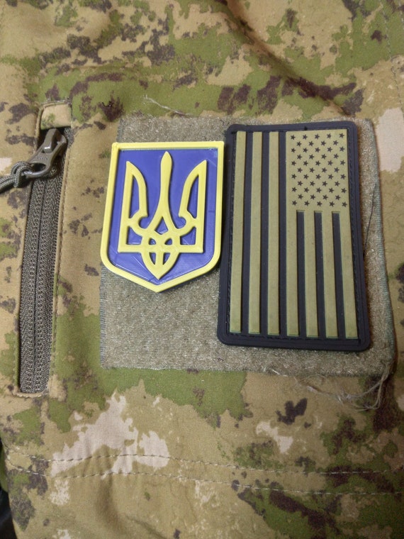 Ukraine Trident tryzub Morale Patch Color 3D Printed Hard - Etsy