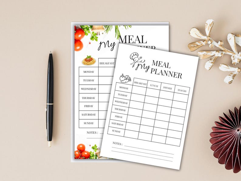 Healthy Meal Planner Bundle, Weekly Grocery List, Clean Eating (PDF) - Etsy