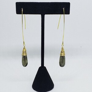 Pyrite Teardrop and Gold Earrings, Jewelry for Women, Free Shipping ...