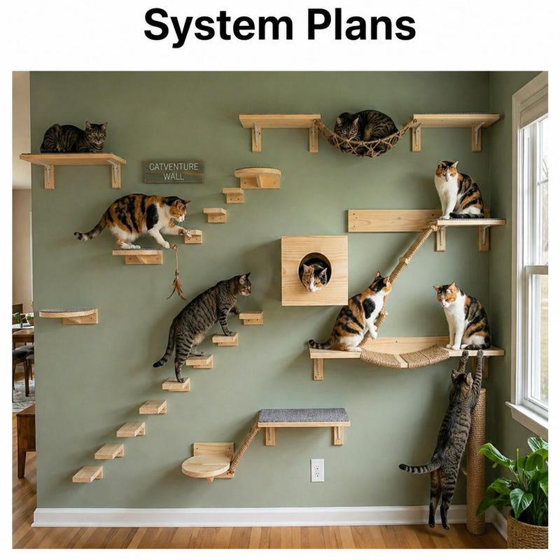 Modular Cat Wall Shelf - Etsy