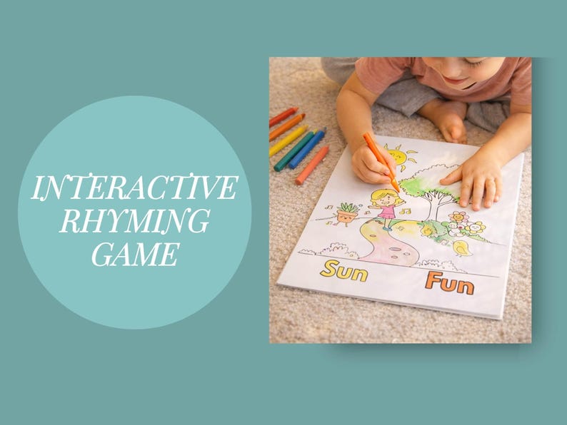 Rhyming Words Coloring Pages With Learning Printable for Toddlers ...