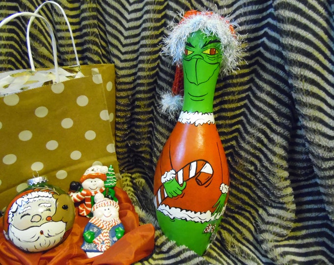 Grinch Bowling Pin - Etsy