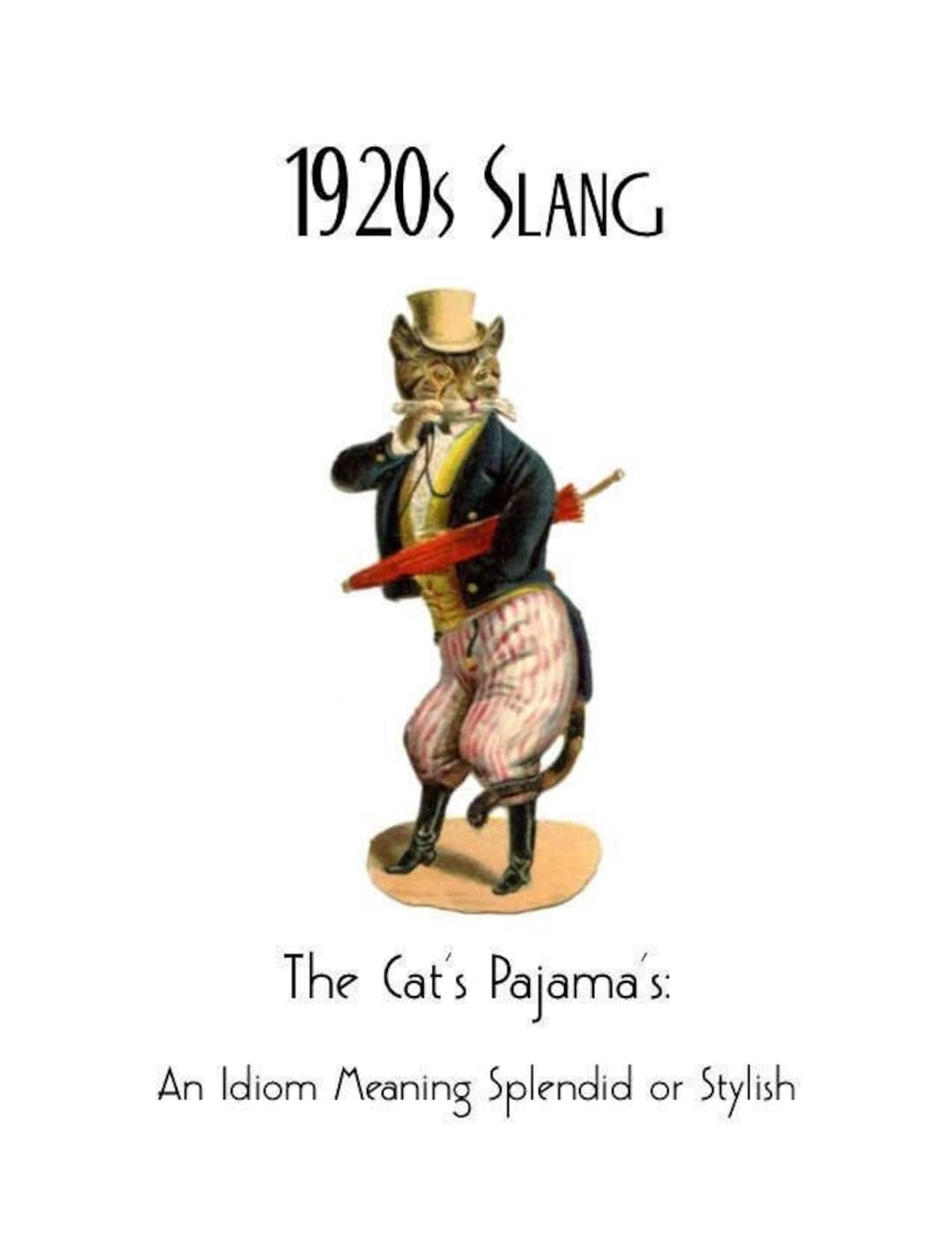 1920s Art Deco Slang Note Cards / Vintage Art Flapper Great Gatsby ...