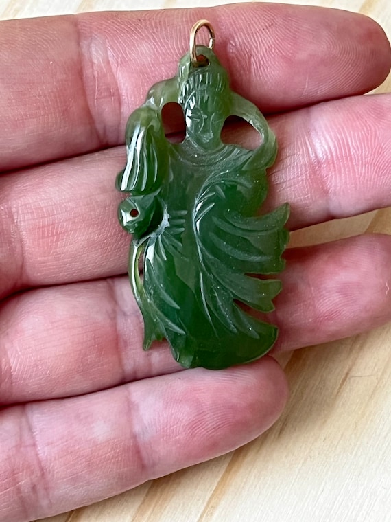 vintage chinese jade carved - Gem