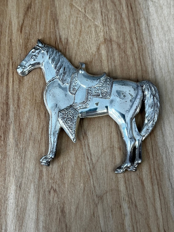 Vintage silver horse pin - Gem