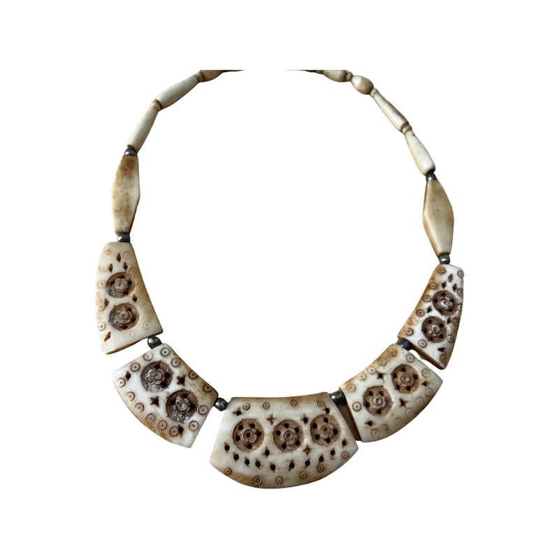 Necklace Carved Bone - Etsy