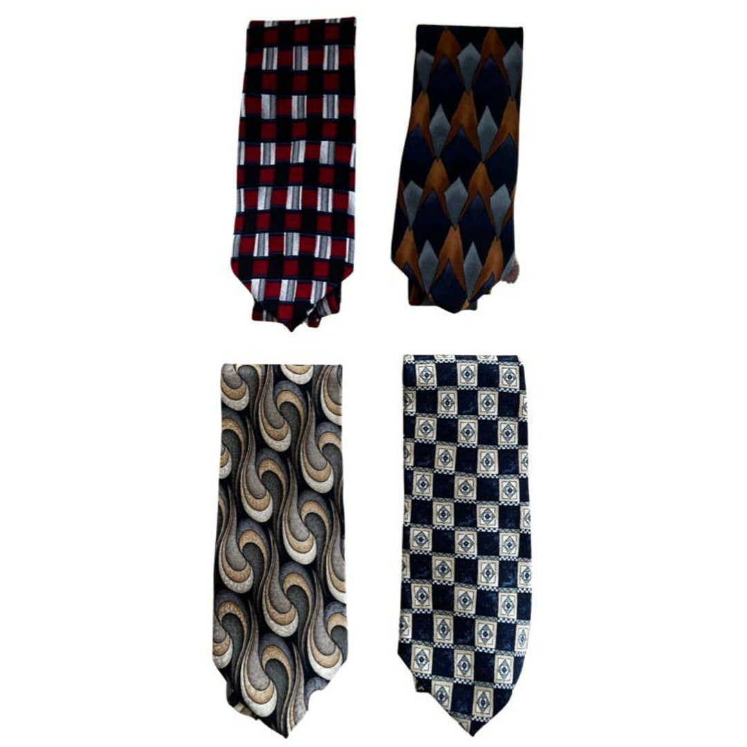 Vintage Cocktail Collection From Stonehenge 90s Silk Neckties 4 Ties - Etsy
