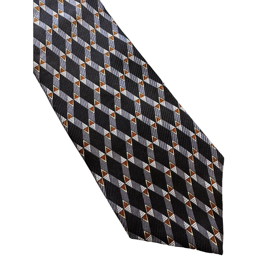 Vintage Navy Blue Diamond Pattern Studio Fumagallis Silk Necktie - Etsy