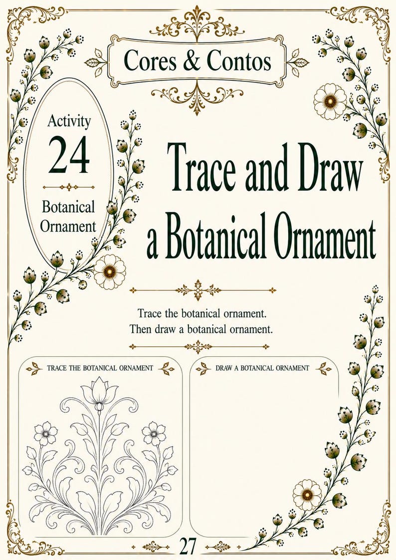 Botanical Coloring Pages for Kids | Vintage Nature Printable PDF ...
