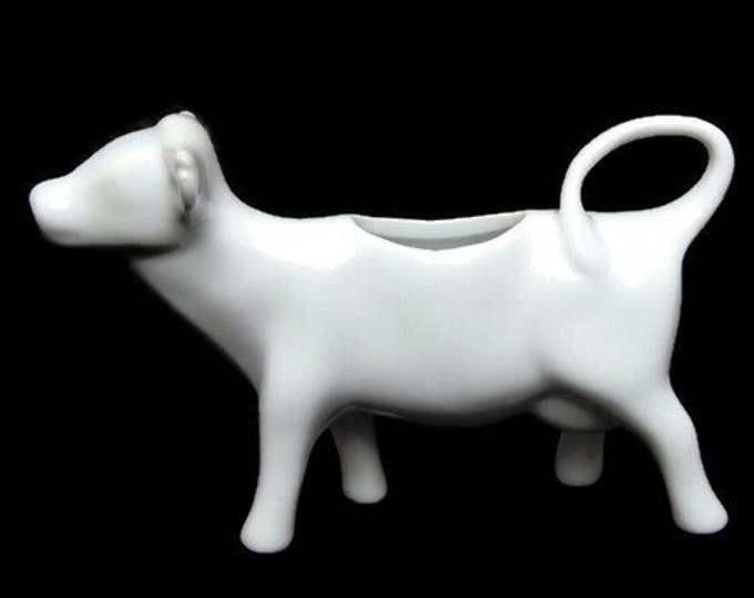Vintage White Cow Creamer, Milk Cream Pitcher, Farmhouse Table Scape ...