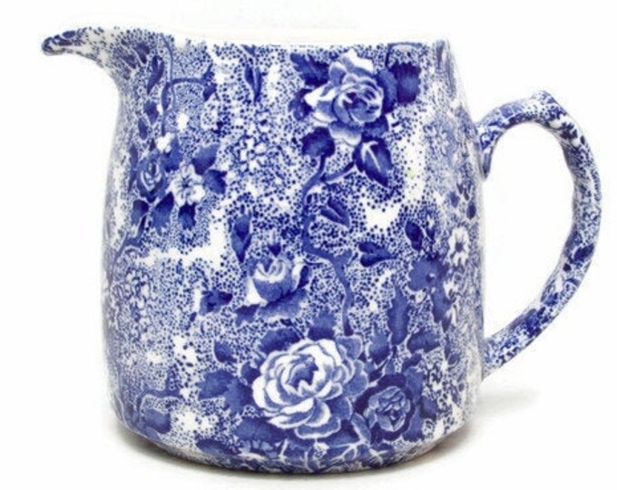Vintage Blue Chintzware Pitcher Laura Ashley Exclusive Made in ...