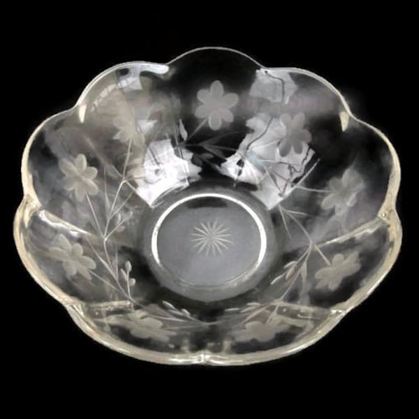 Crystal Bowl Scalloped Edge - Etsy