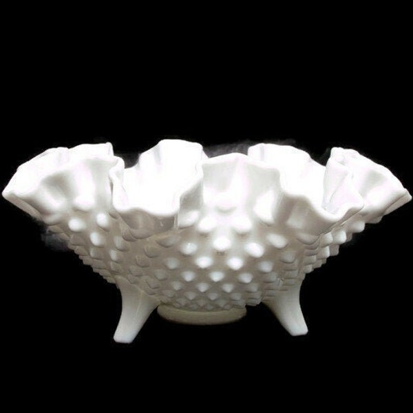 Fenton Milk Glass Candy Dish - Etsy