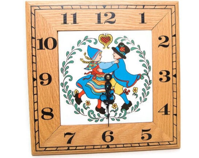 Swedish Wall Clock Bergquist Imports Scandinavian Design Porcelain Tile ...