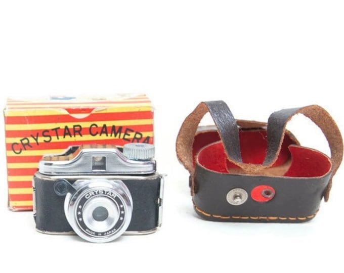 Vintage CRYSTAR Subminiature Spy Camera - HIT Type - Brown Leather Case ...