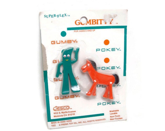 Vintage GUMBITTY Gumby and Pokey - Bendable Poseable Toys - New in ...