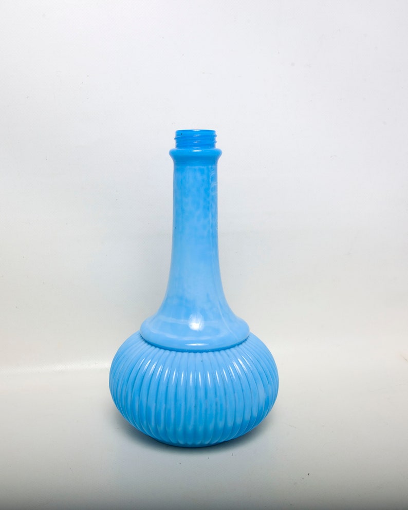 Antique Blue Opaline Barber Bottle: French Milk Glass Decanter Vase - Etsy