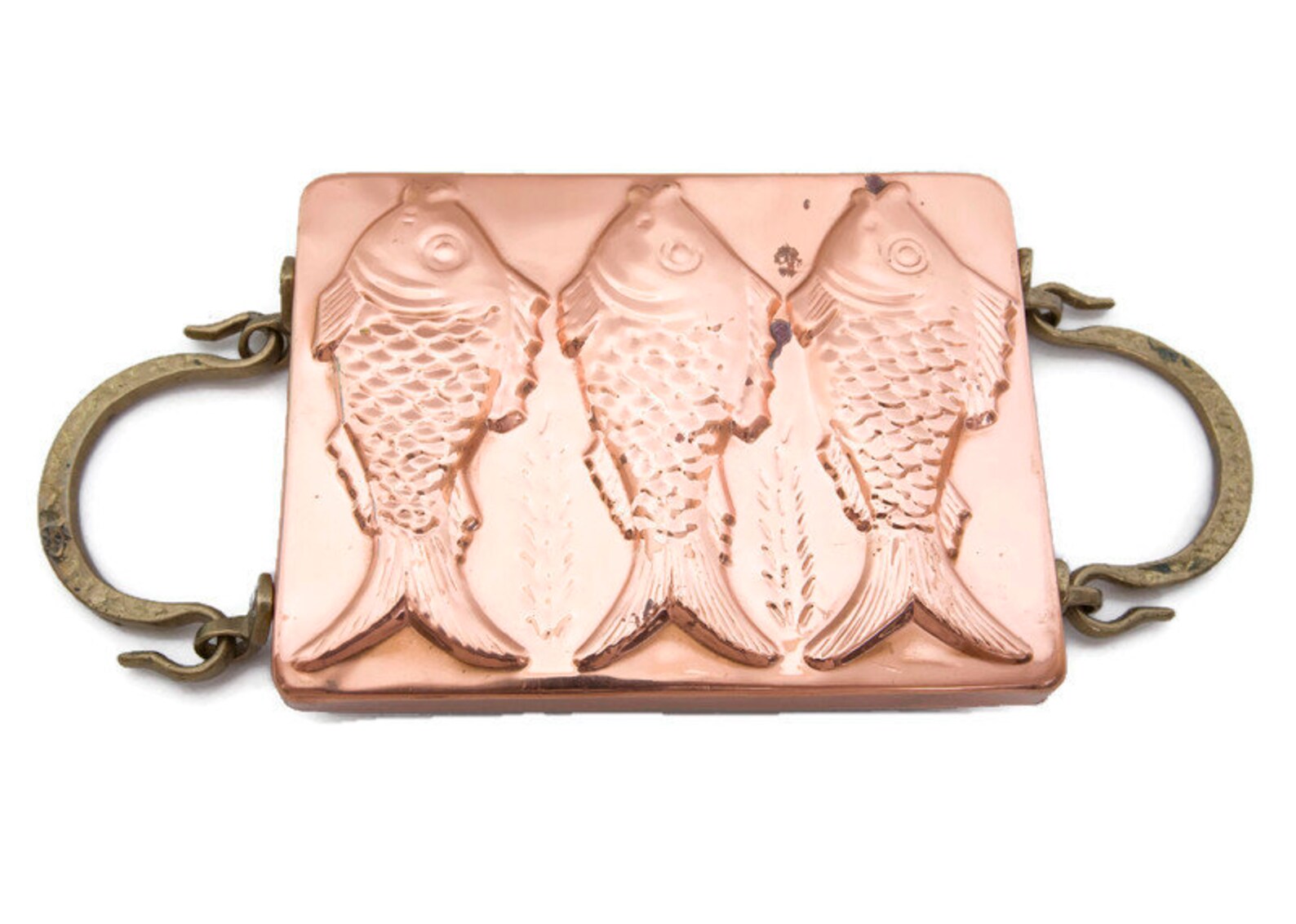 Vintage Koi Fish Copper Mold Brass Handles Made in Korea Three | Etsy