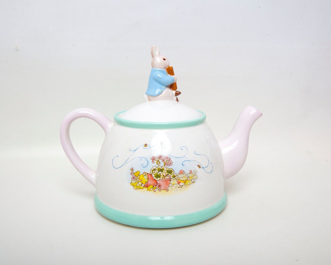 Vintage Beatrix Potter Peter Rabbit Teapot Easter Decor - Etsy