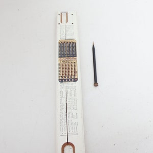 Vintage A W Faber Castell Addiator DRP Syst Rietz 1/87A Slide Rule With ...