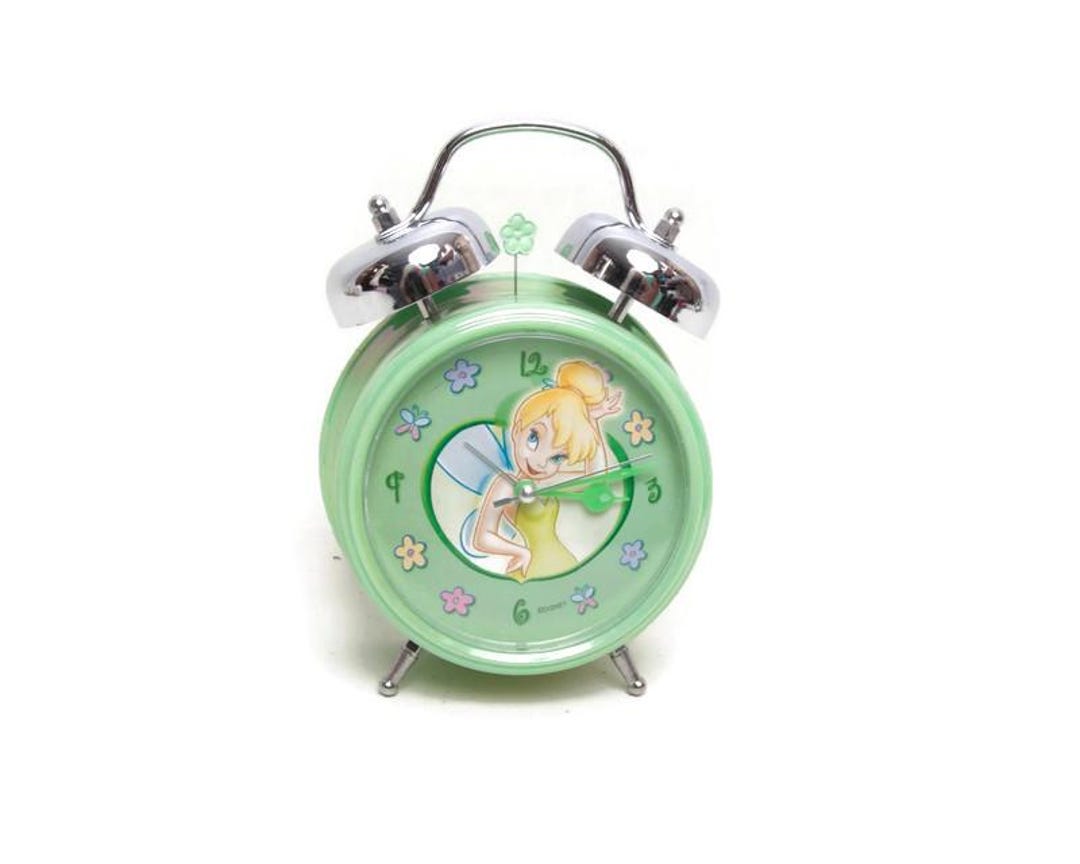 Vintage Disney Tinker Bell Double Bell Alarm Clock – 1990s Iridescent ...
