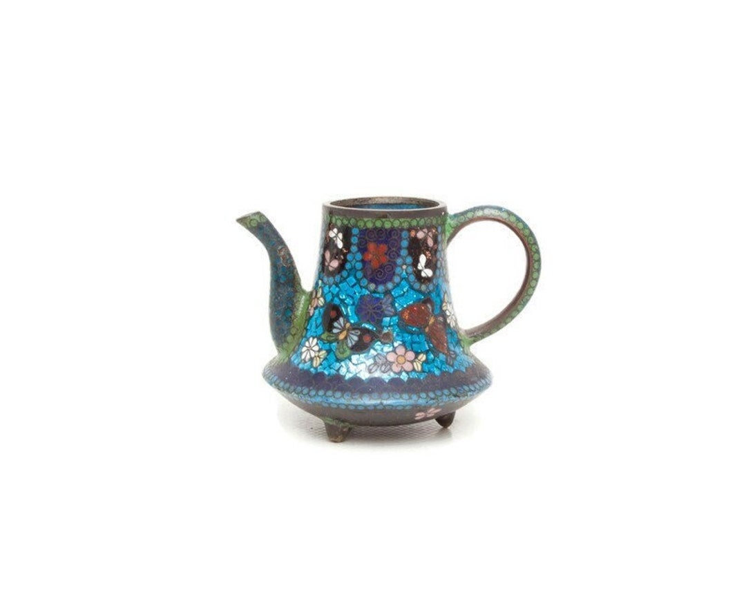 Vintage Chinese Cloisonne and Enamel Miniature Pitcher Pot - Etsy