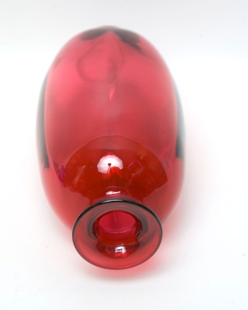 Vintage Cranberry Art Glass Vase Robinson Scott Glass Studio | Etsy