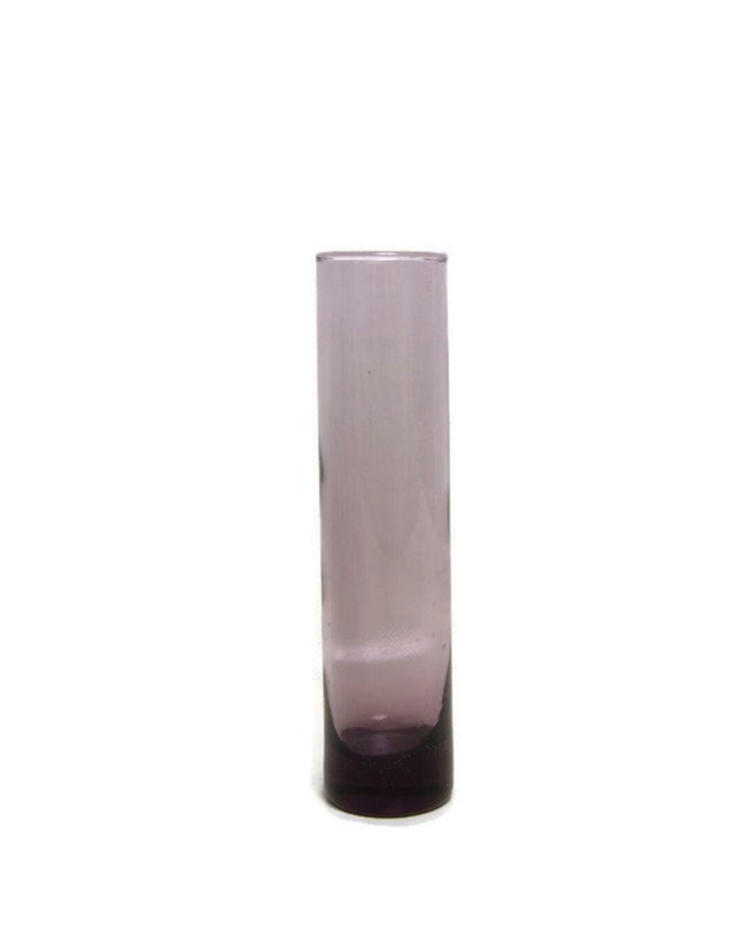 Exquisite Vintage Hand-blown Amethyst Glass Tall Cylinder Vase Artistic ...