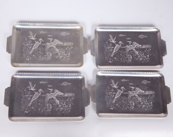 Vintage Aluminum Tray Embossed Loons Admiration Products Corp of NY ...