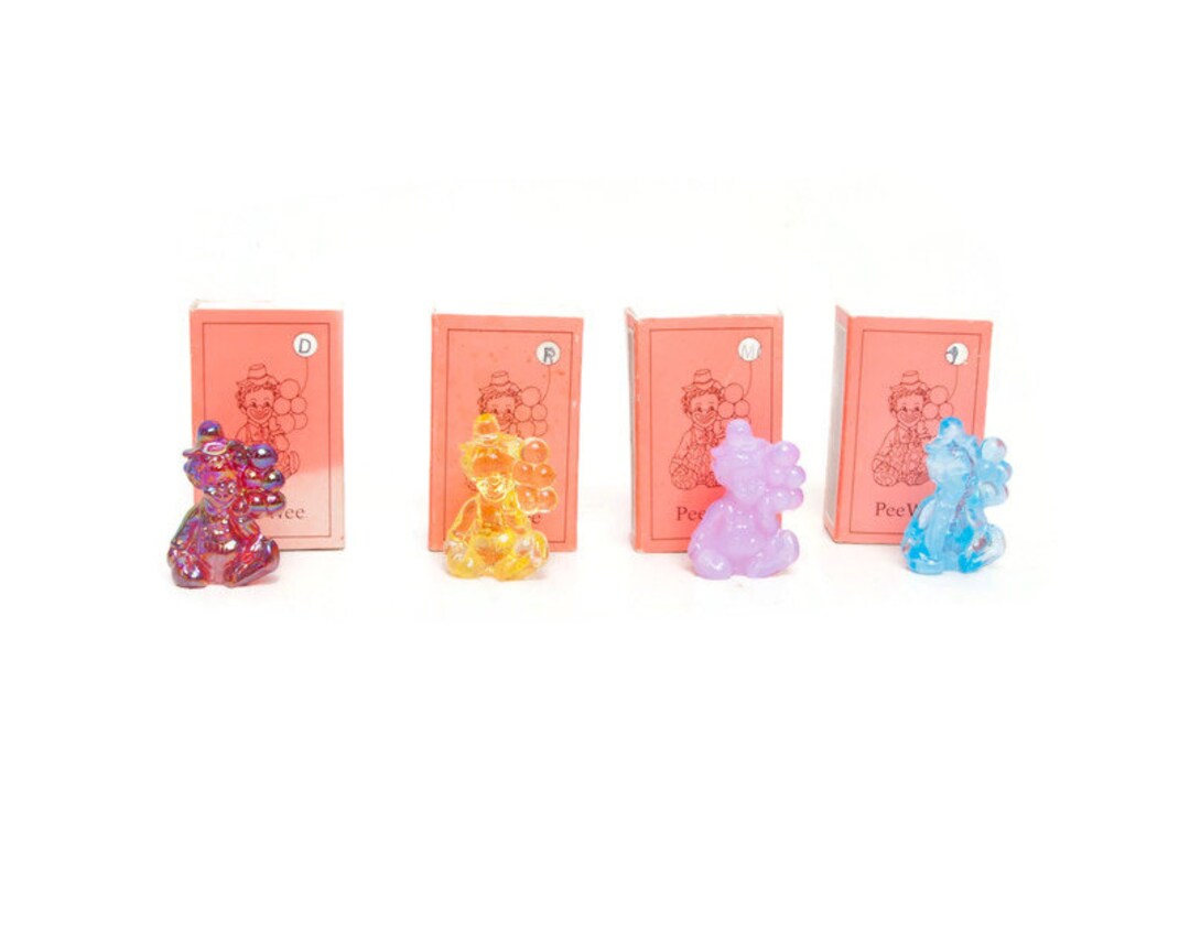 Vintage MOSSER GLASS Pee Wee Clown Figurines D G MC R Excellent ...