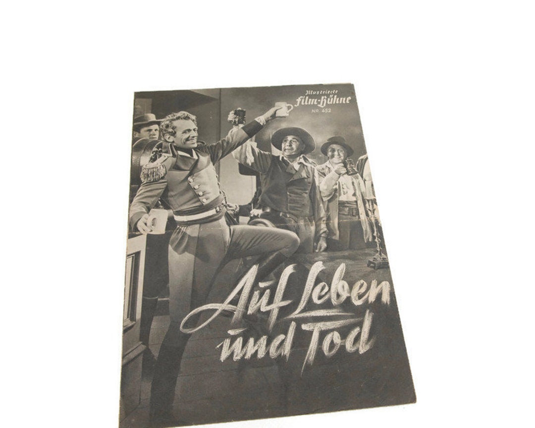 Vintage German Movie Program Auf Leben Und Tod on Life and Death Film ...