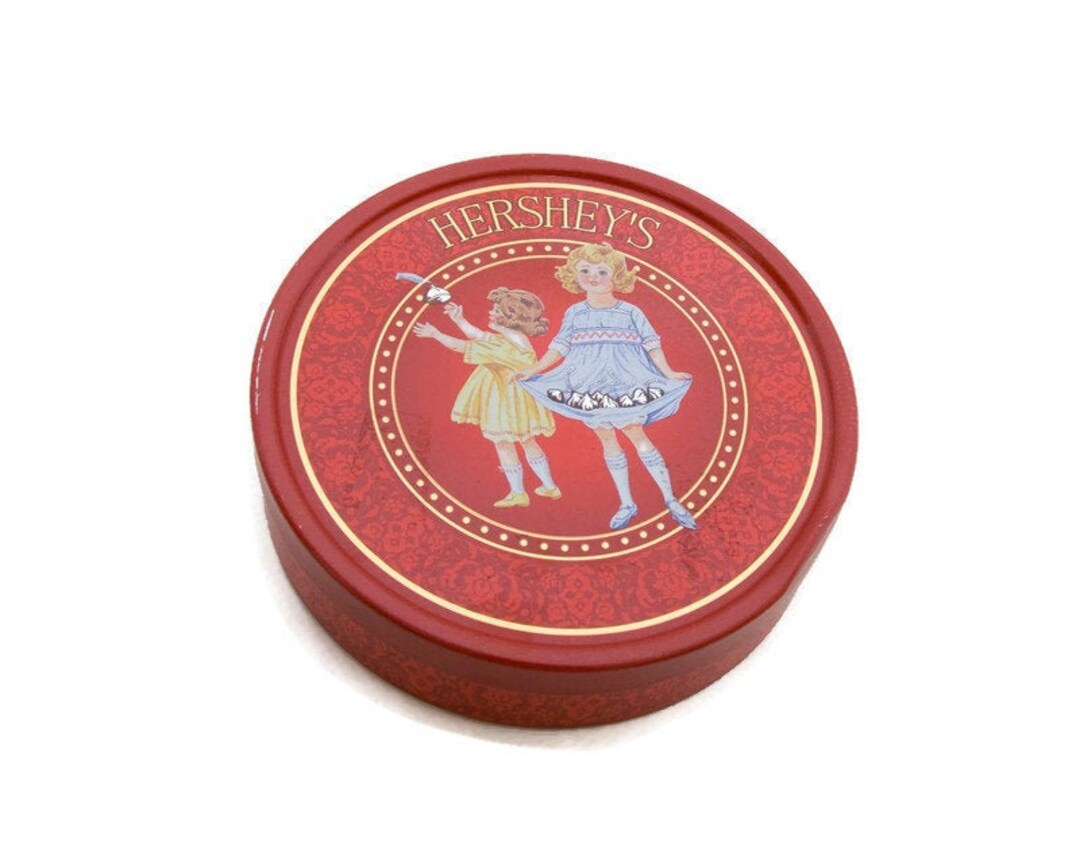 Vintage 1995 Hershey's Kiss Tin Round Metal Box Red - Etsy UK