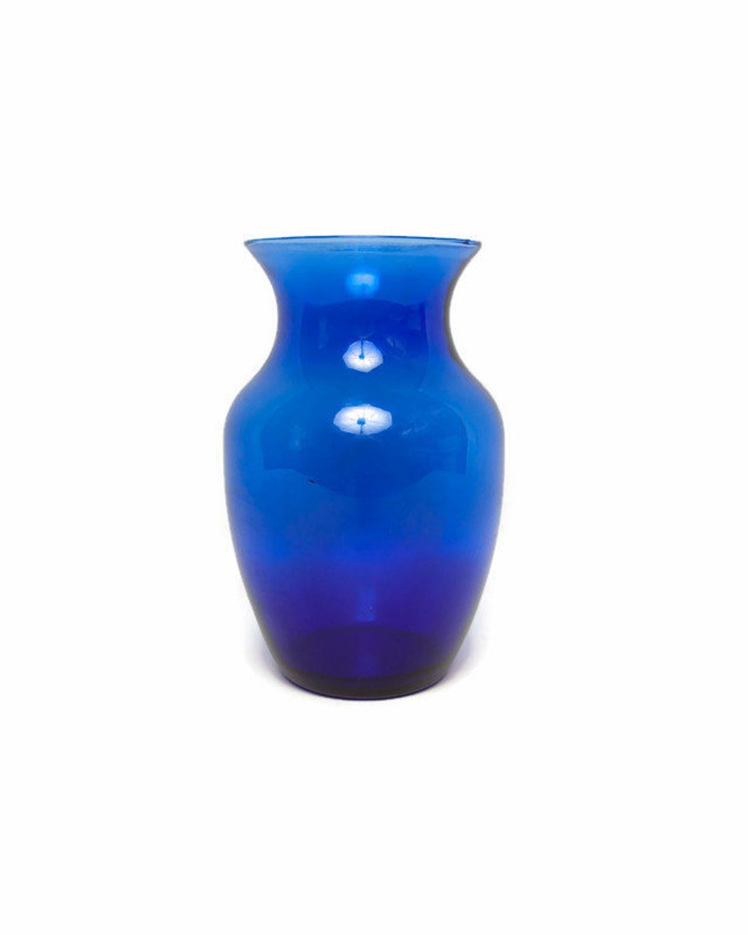 Vintage Cobalt Blue Vase Hand Blown Indiana Glass Co Large - Etsy Vintage Cobalt Blue Vase Hand Blown Indiana Glass Co Large - Etsy