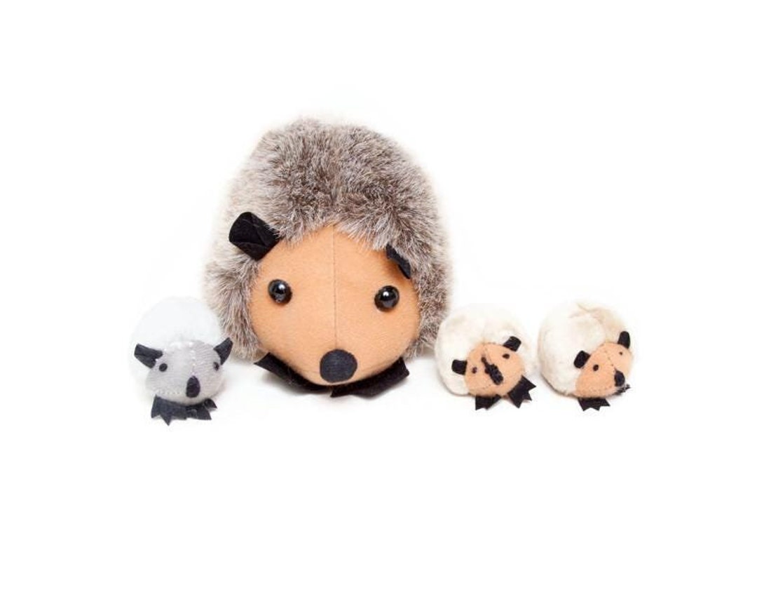 4 piece Hedgehog Plush Toy Set by B.J. Toy Co Inc Mommy and 3 Baby Hedgehogs Soft Cuddly Stuffed Animals Etsy Canada