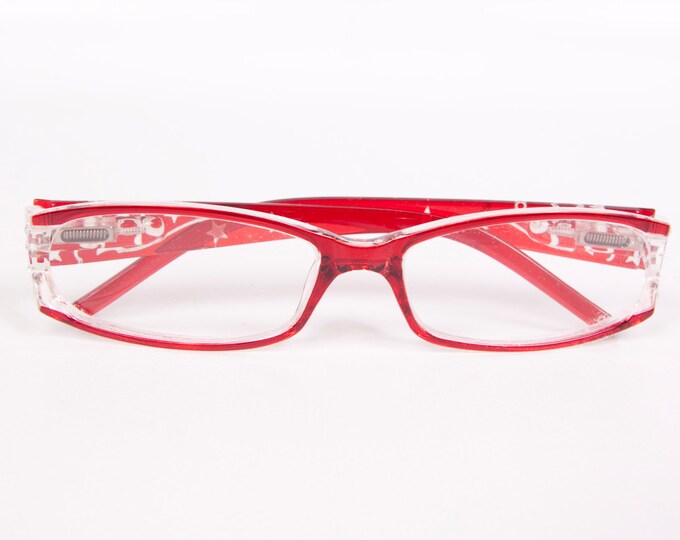 Vintage Foster Grant Red Reading Glasses Eye Glass Women Preppy Eyewear ...