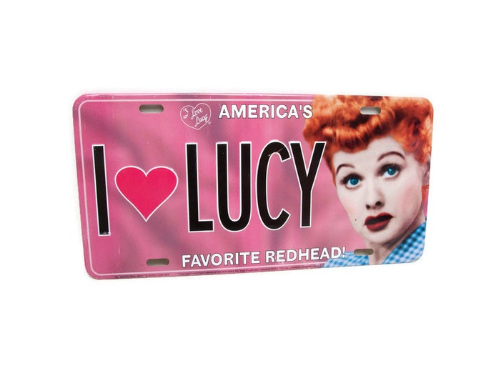 I LOVE LUCY License Plate Tag America's Favorite Redhead Metal Tin Sign ...