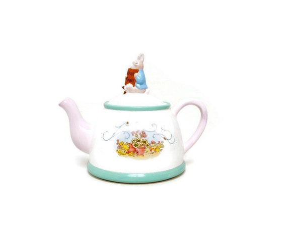 Vintage Beatrix Potter Peter Rabbit Teapot Easter Decor - Etsy