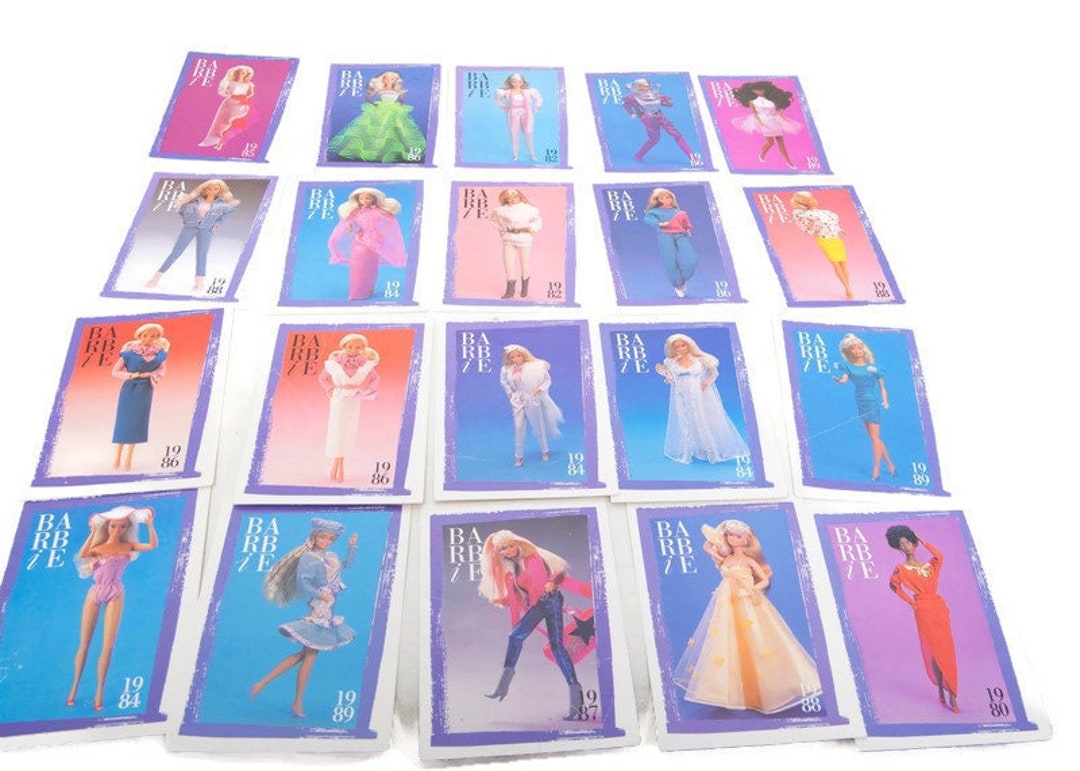Vintage 1980s Barbie Collector Cards – Mattel Fashion Trading Cards Set ...
