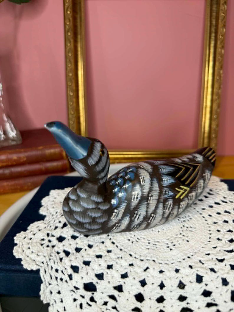 Beautiful Decorative Duck Made of Hand-carved and Hand-painted Wood. - Etsy