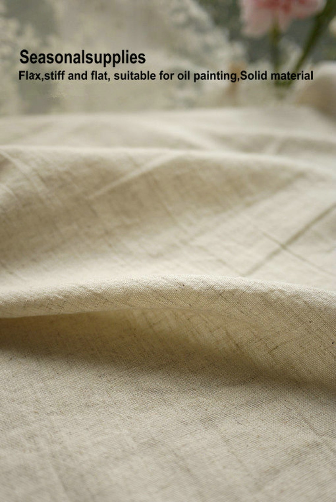 Natural Beige Linen Flax Fabric/ Linen/ Natural Fabric/ | Etsy