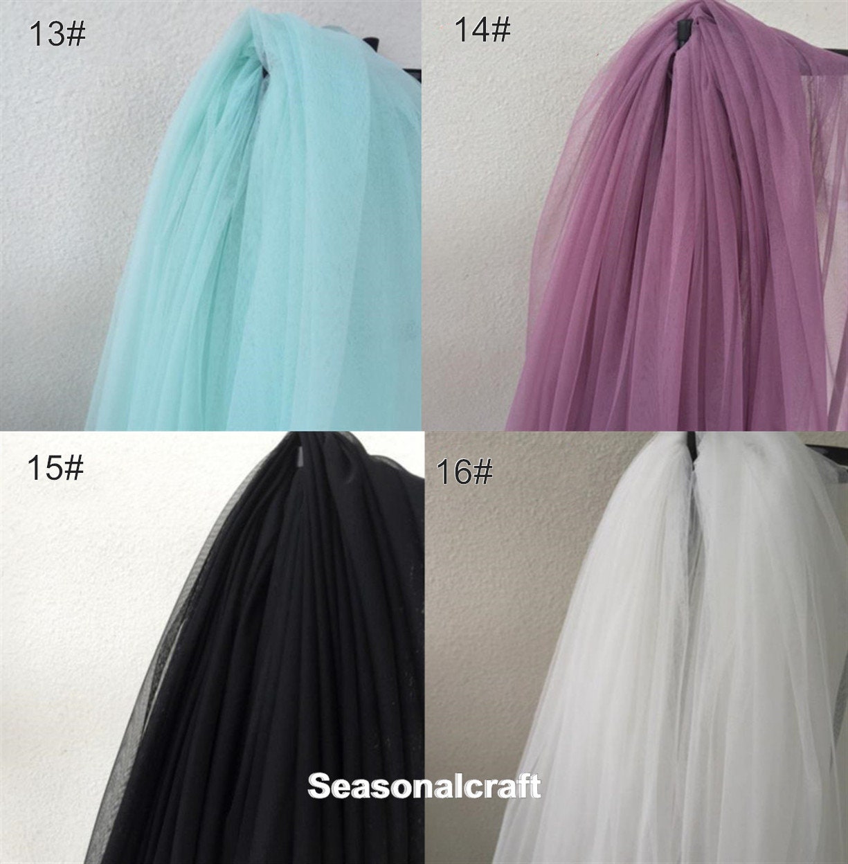 Tulle Lace Fabric Net Yarn Wedding fabric 11 Colors for | Etsy