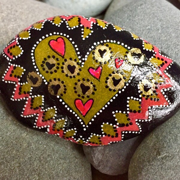 Valentine Painted Rocks - Etsy