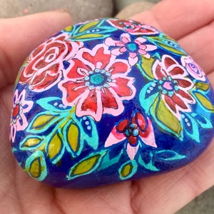 Sea Garden / Painted Rocks/painted Stones/boho Art/hippie Art/altar Art ...