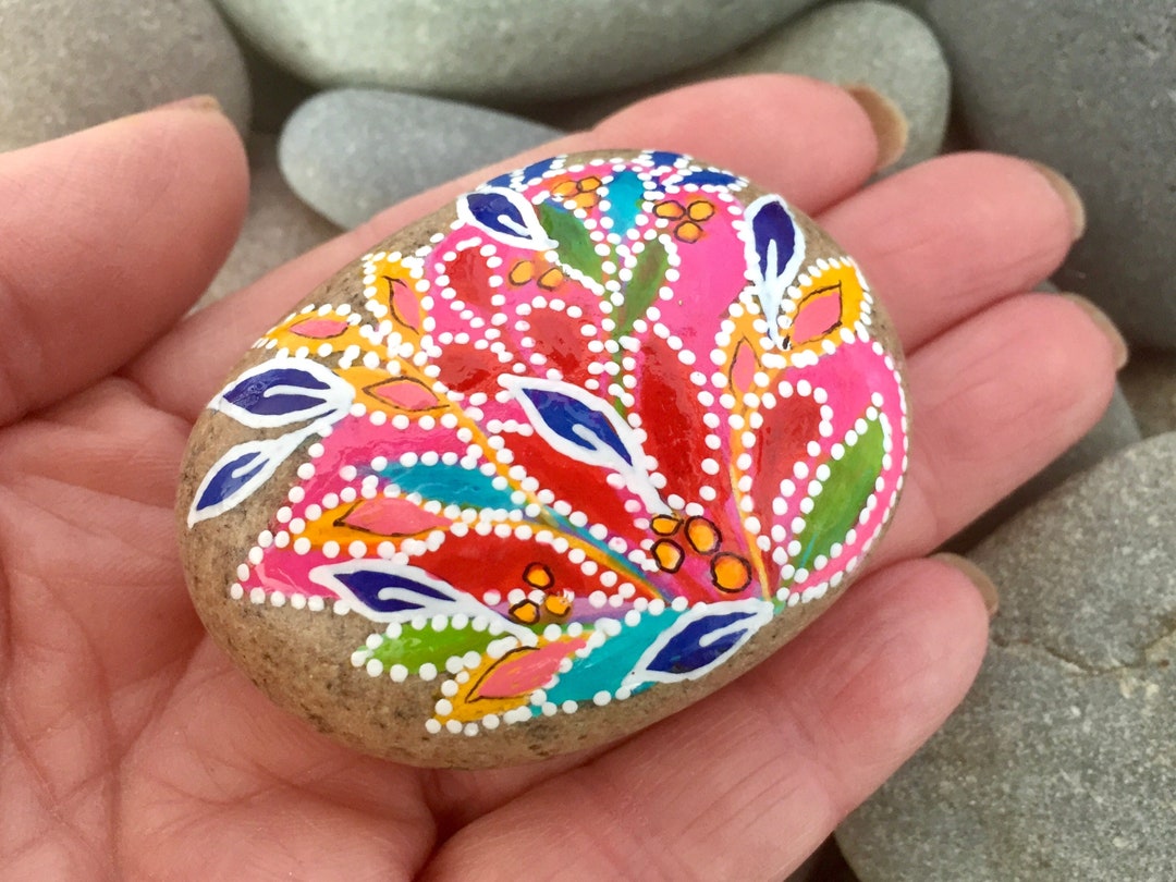 The Enchanted Woods /painted Rocks/painted Stones/boho Decor/boho Art ...