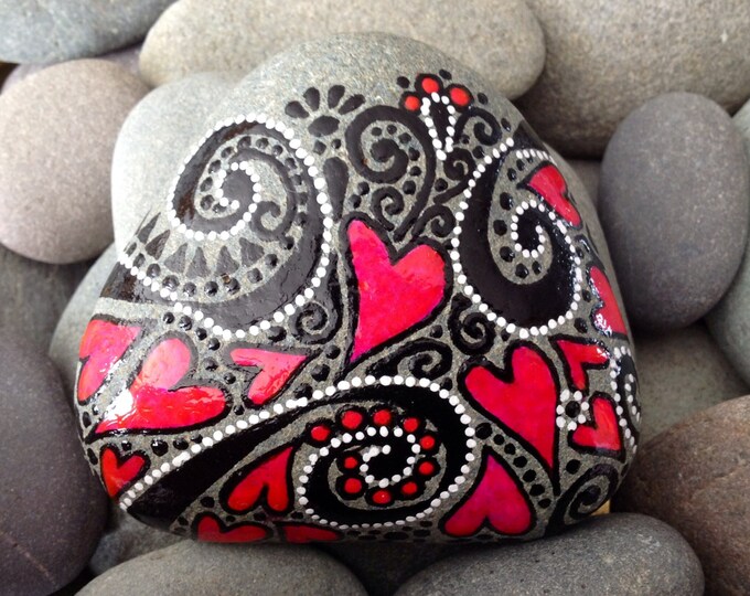The Power of Love / Painted Rocks / Painted Stones / Sandi - Etsy