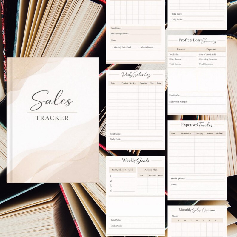 Sales Tracker PDF | Small Business Revenue Log, Profit Monitor (digital ...