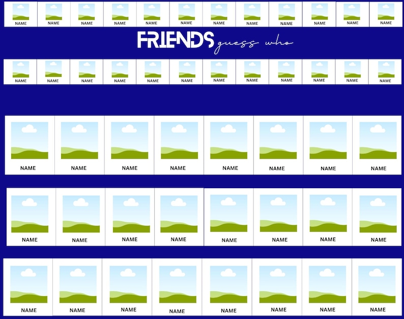 Custom Guess Who Game Template | Photo Party Game (canva Download ...