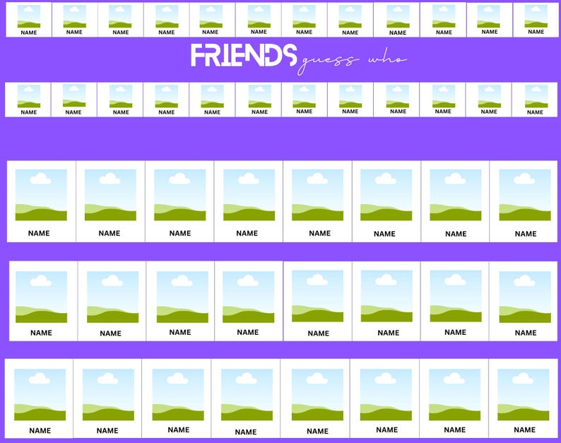 Custom Guess Who Game Template | Photo Party Game (canva Download ...